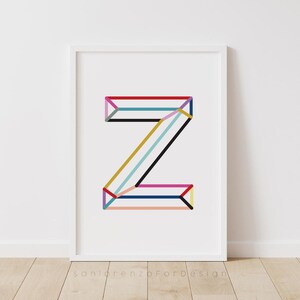 Initial Decor Nursery, Initial Nursery Decor, Letter Z Wall Art ...