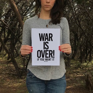 War is Over, Printable, Wall Art, John Lennon, Yoko Ono, Happy ...