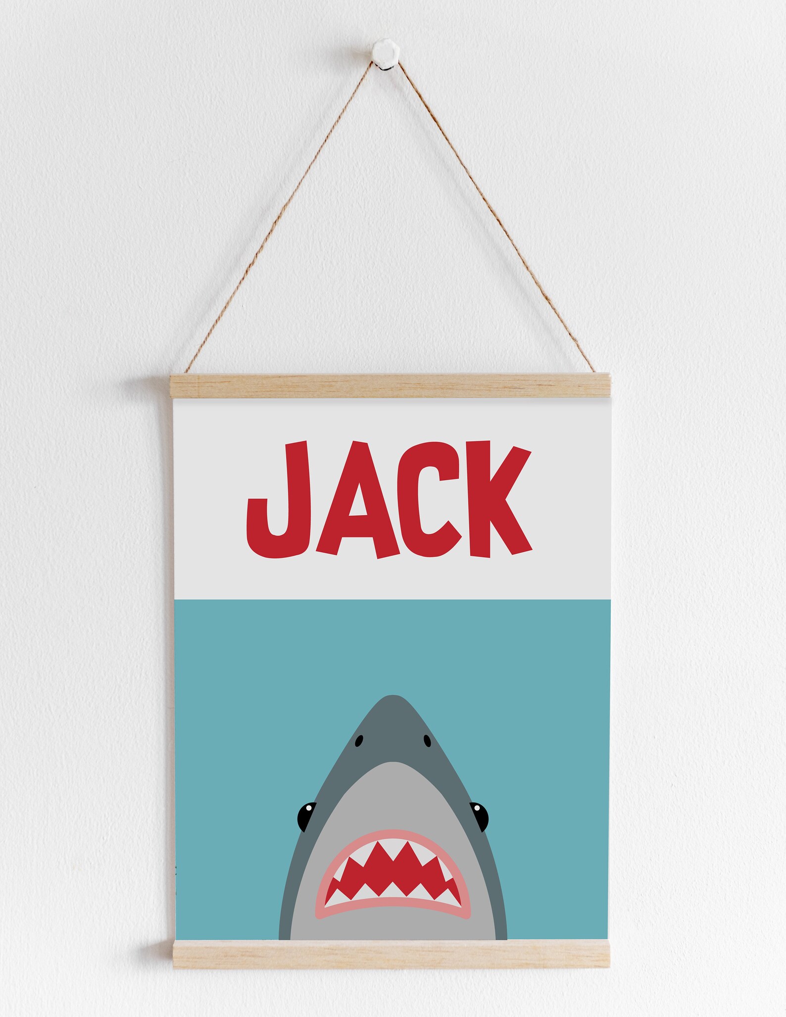 Custom Name Shark Printable Personalized Printable Wall Art Nautical ...