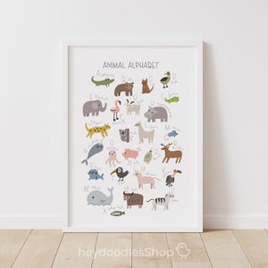 Educational Printable for Kids Educational Posters Animal Alphabet and ...
