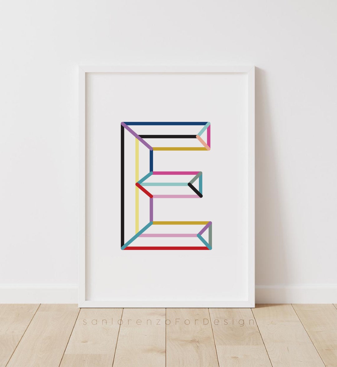 Initial Decor Nursery, Initial Nursery Decor, Letter E Wall Art ...