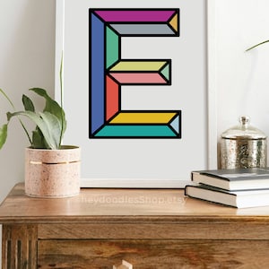Initial Decor Nursery Initial Nursery Decor Letter E Wall - Etsy