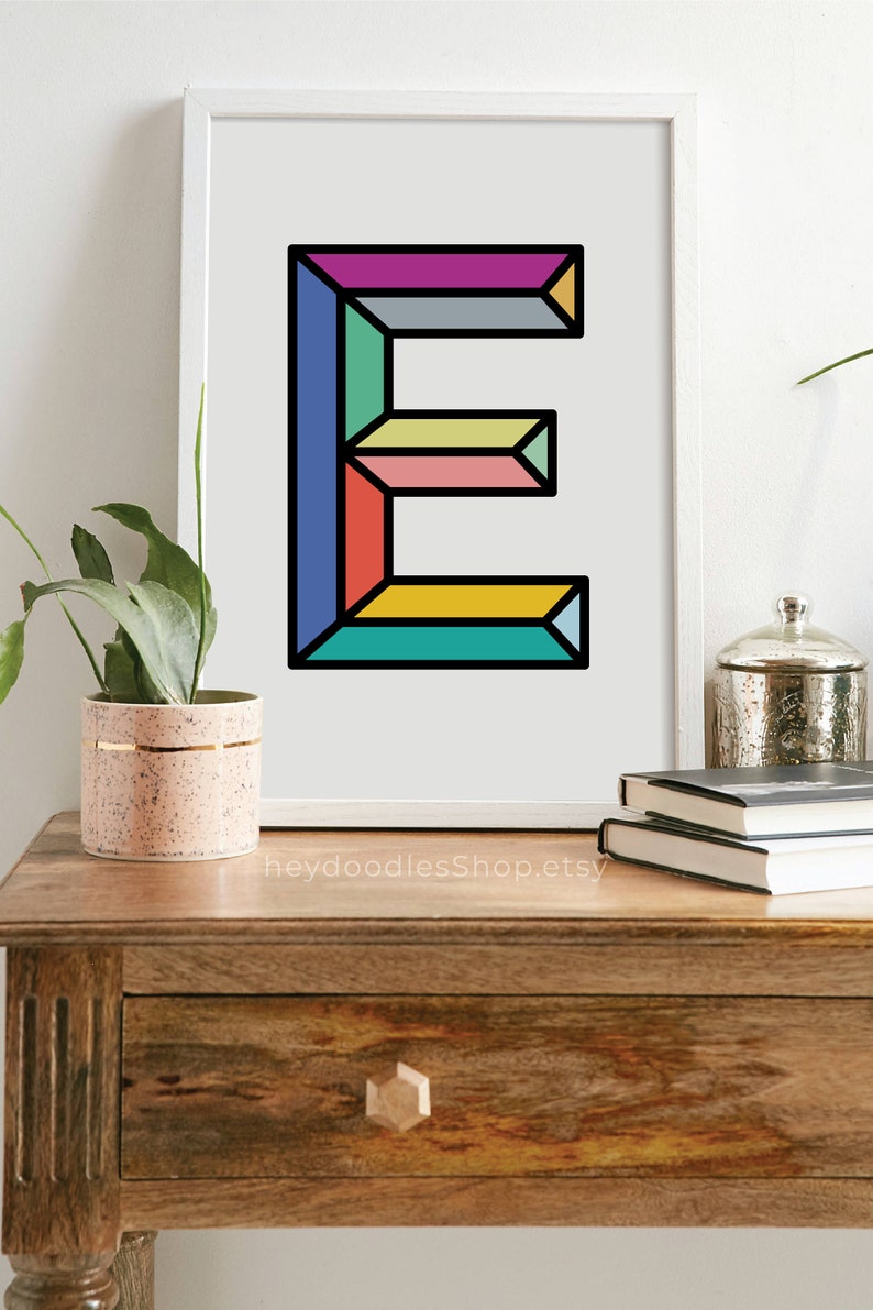 Initial Decor Nursery Initial Nursery Decor Letter E Wall - Etsy