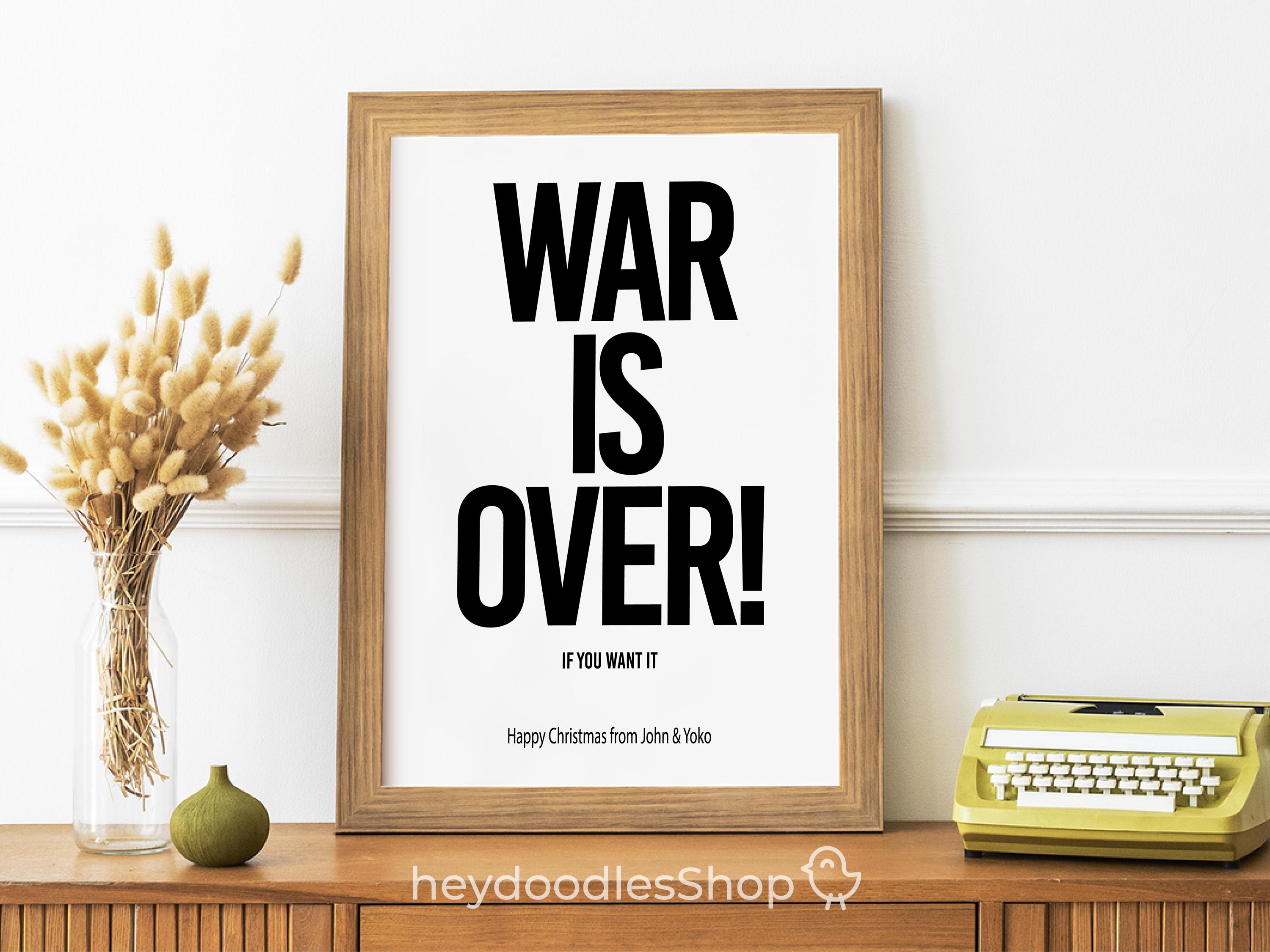 War is Over Printable Wall Art John Lennon Quote Poster Happy Christmas ...