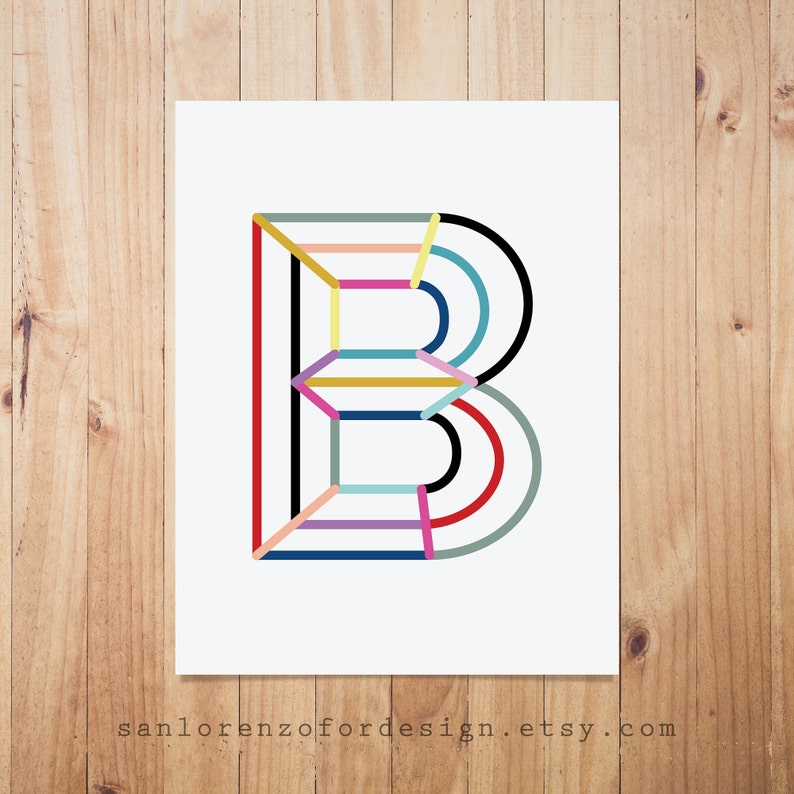 Initial Decor Nursery Initial Nursery Decor Letter B Wall | Etsy