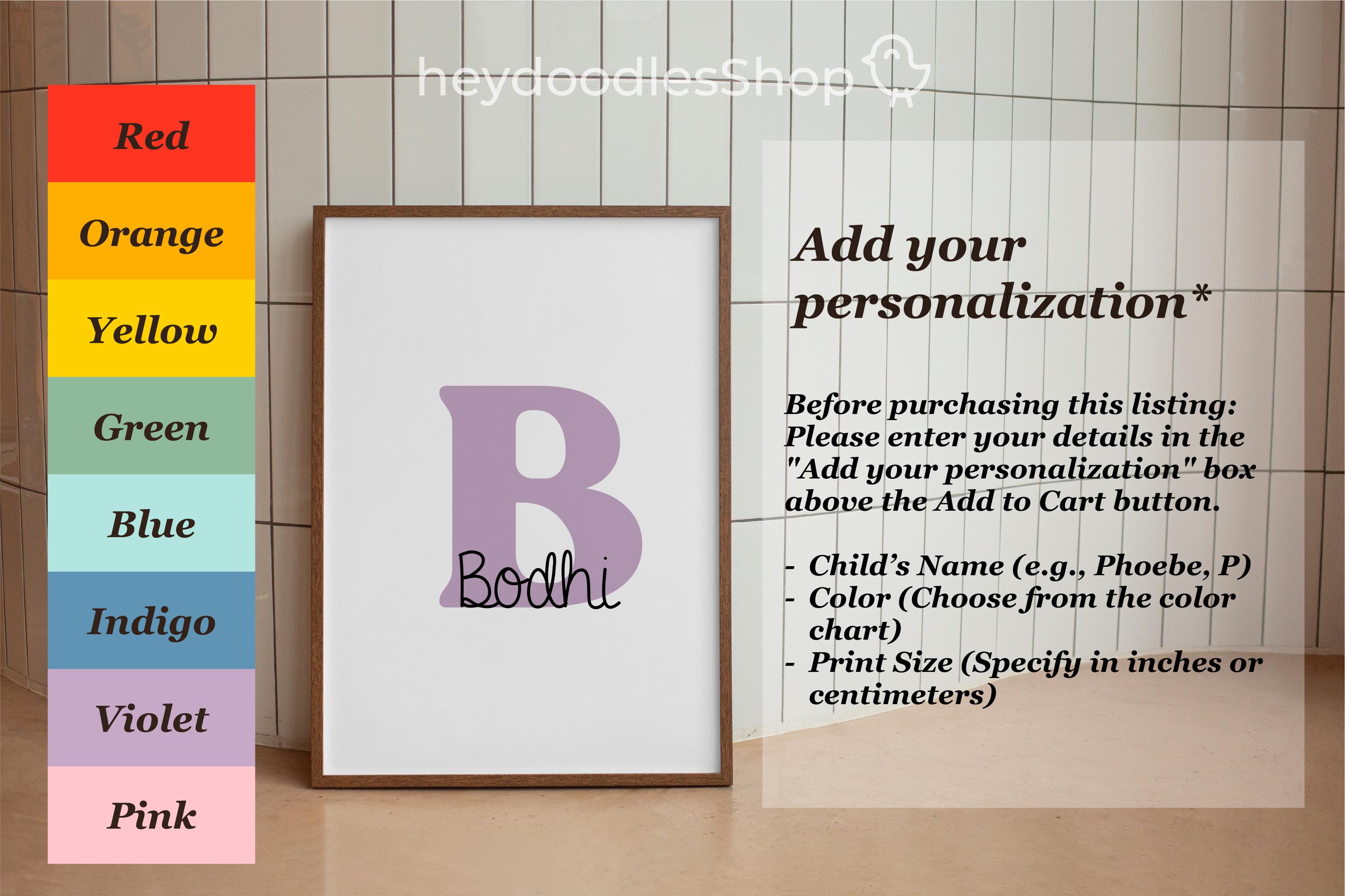 Custom Name Printable for Kids Room Personalized Playroom Wall Art ...