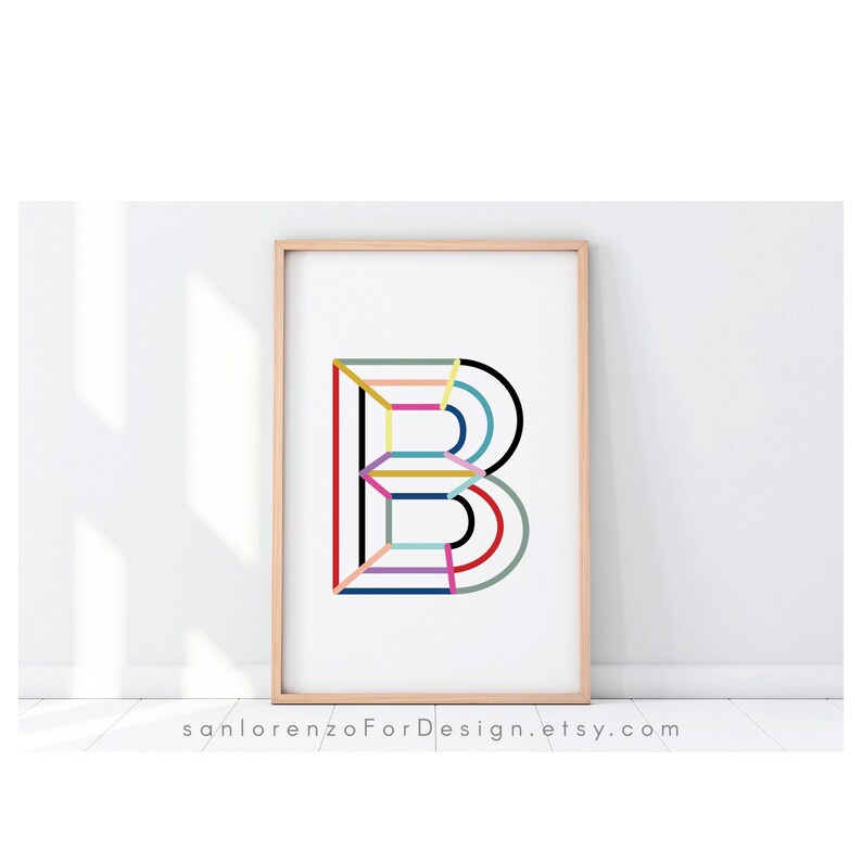 Initial Decor Nursery Initial Nursery Decor Letter B Wall | Etsy