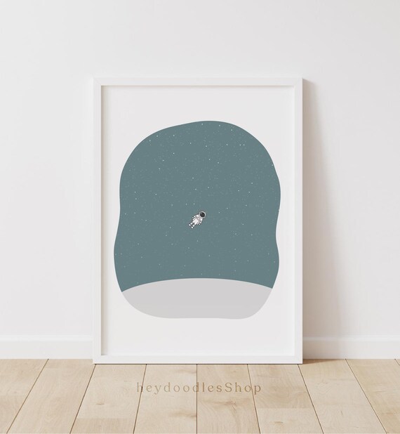 Spaceman Printable Wall Art Astronaut in Space Wall Art | Etsy