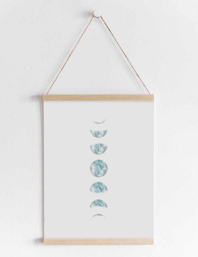 Moon Phases Printable Wall Art Moon Phases Wall Art | Etsy
