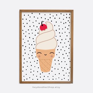 Ice Cream Printable Wall Art Kids Room Summer Printable - Etsy
