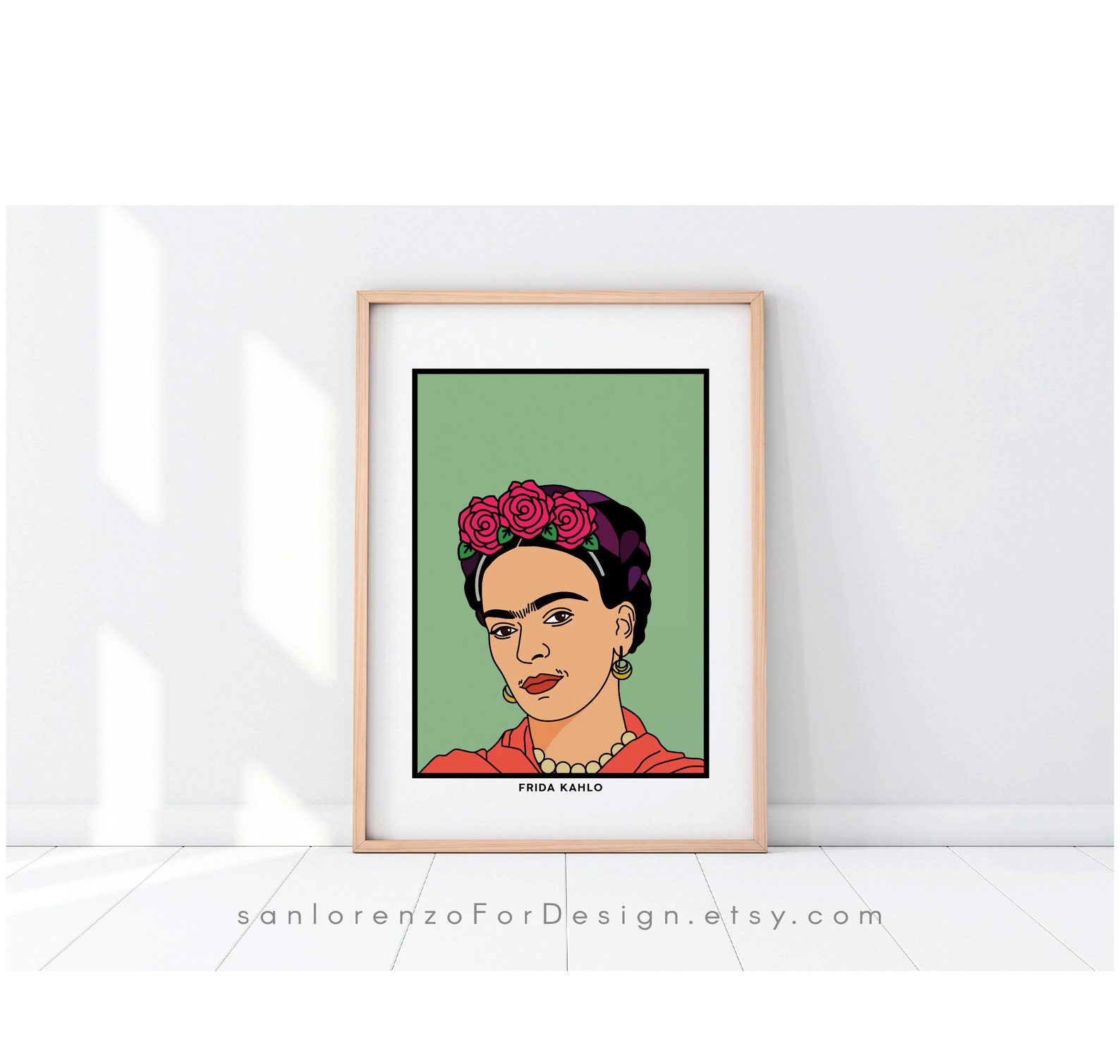 Frida Wall Art Frida Kahlo Pop Art Mexican Gallery Frida | Etsy