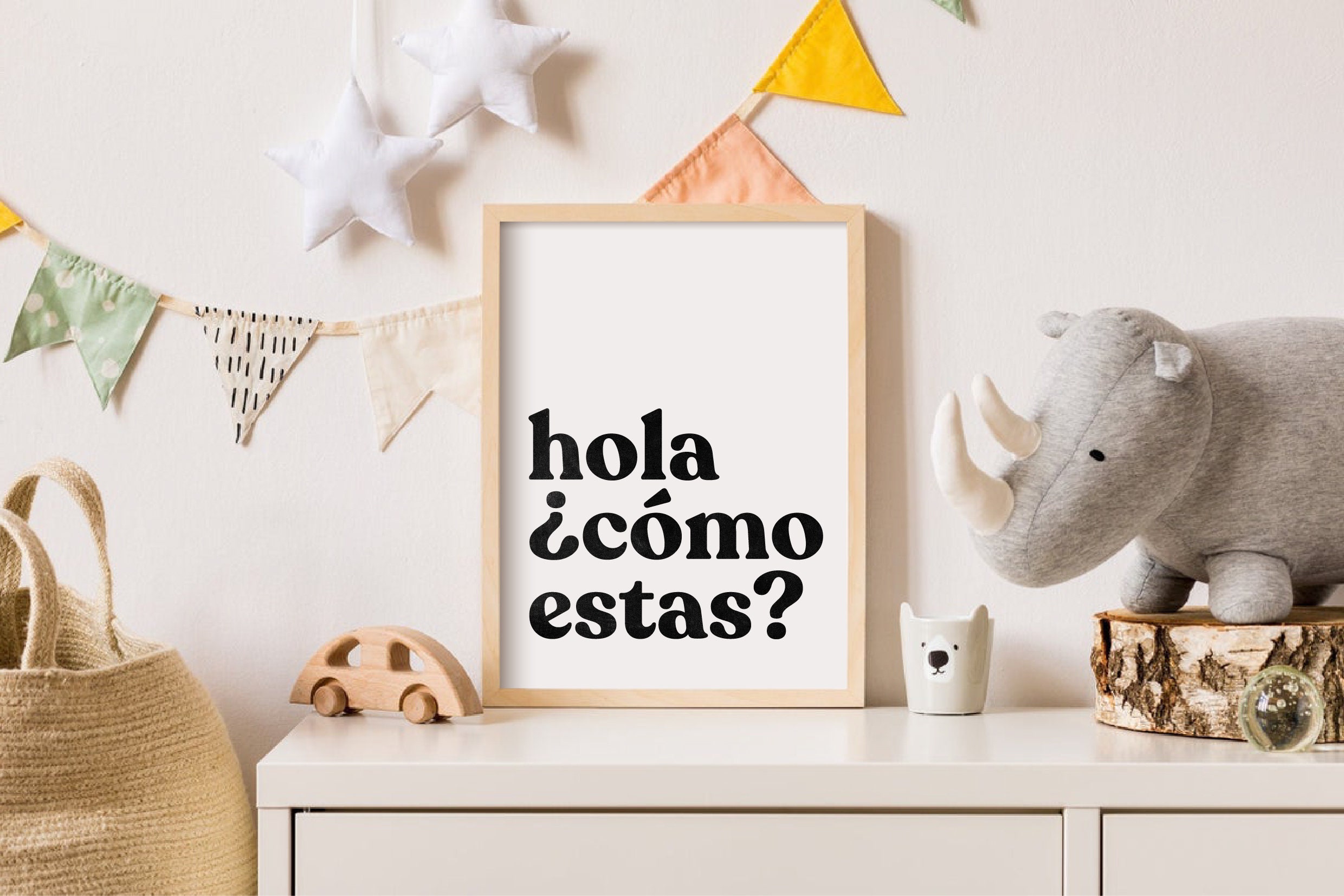 Hola Sign Hola Printable Wall Art Hello Languages Entryway | Etsy