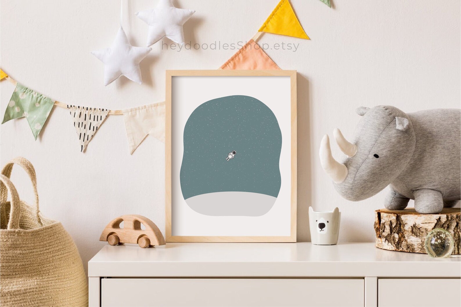 Spaceman Printable Wall Art Astronaut in Space Wall Art | Etsy