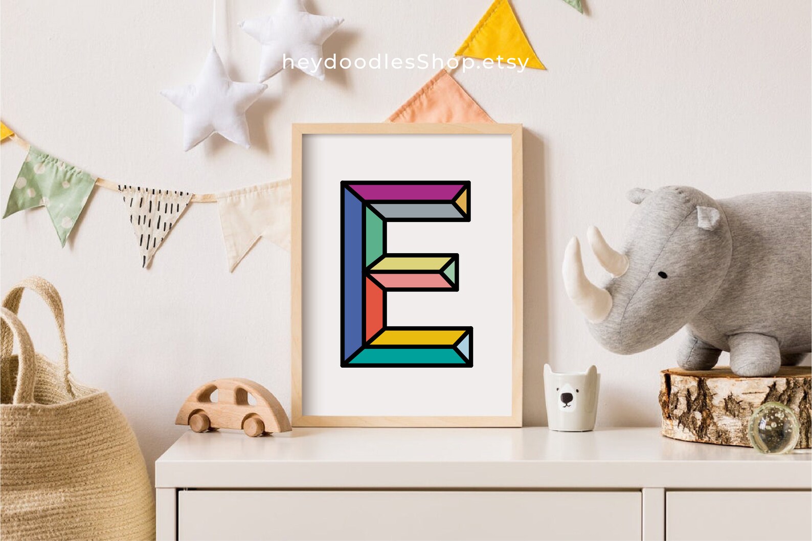 Initial Decor Nursery Initial Nursery Decor Letter E Wall - Etsy