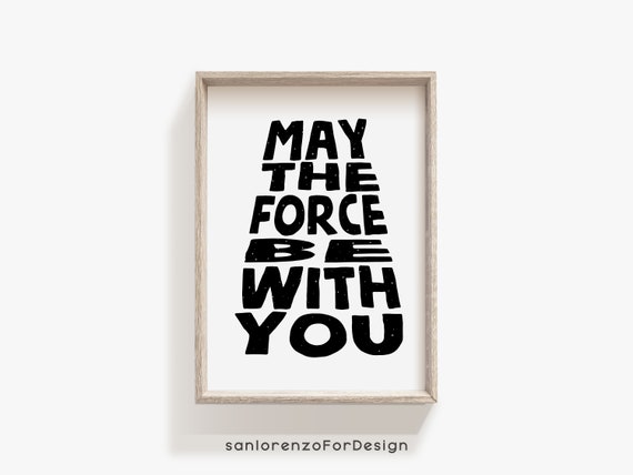 Star Wars for Kids May The Force Be With You Star Wars Wall | Etsy