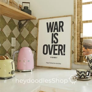 War is Over Printable Wall Art John Lennon Quote Poster Happy Christmas ...