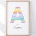 Custom Name Shark Printable Personalized Printable Wall Art Nautical ...