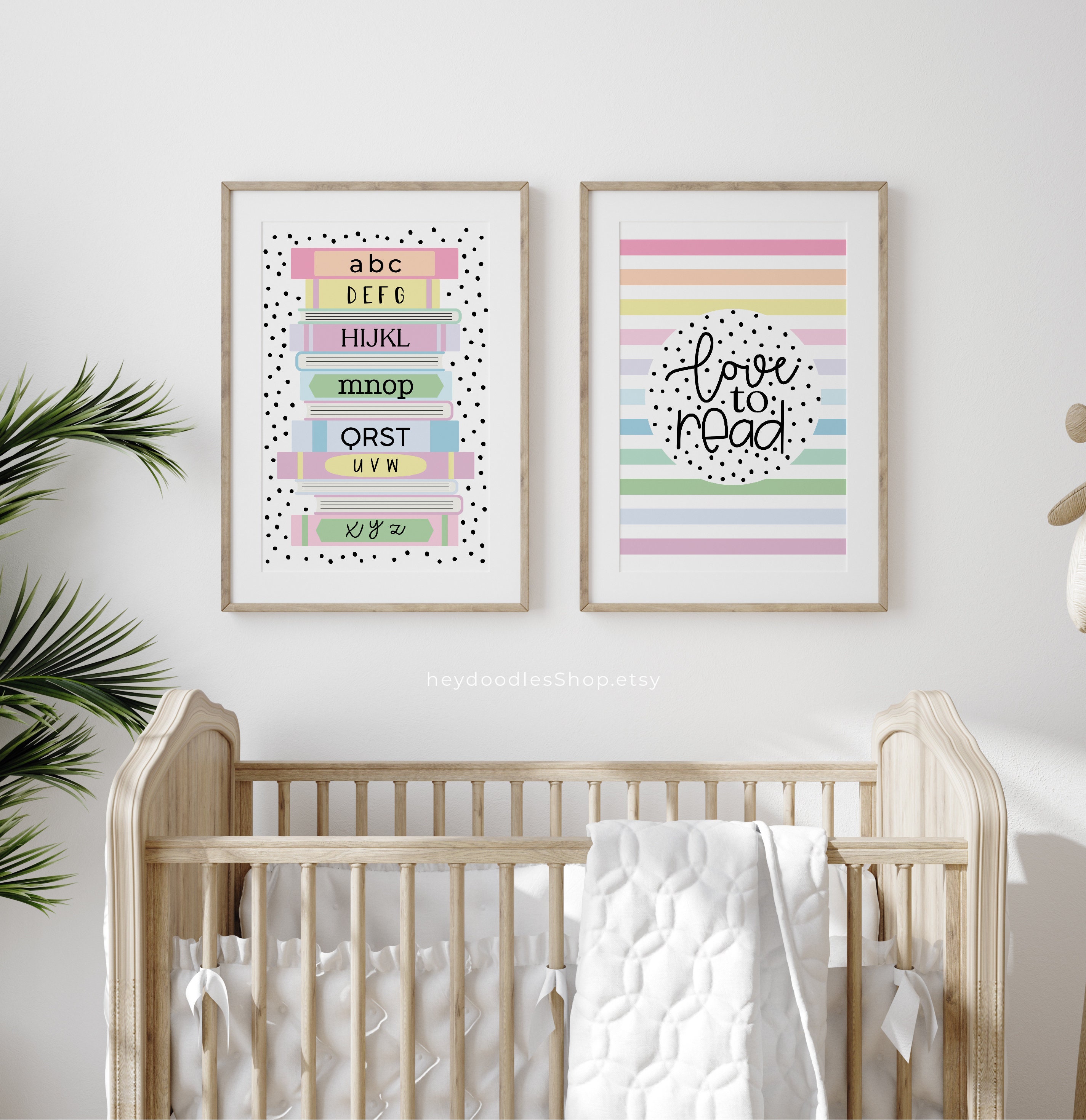 Love to Read Sign ABC Poster Colorful Printable Wall Art for - Etsy