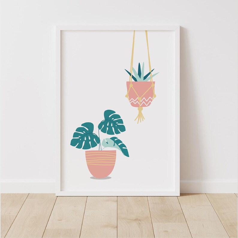 House Plants Printable Wall Art Botanical Printable Wall Art - Etsy