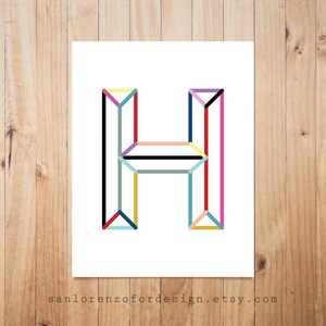 Initial Decor Nursery, Initial Nursery Decor, Letter H Wall Art ...