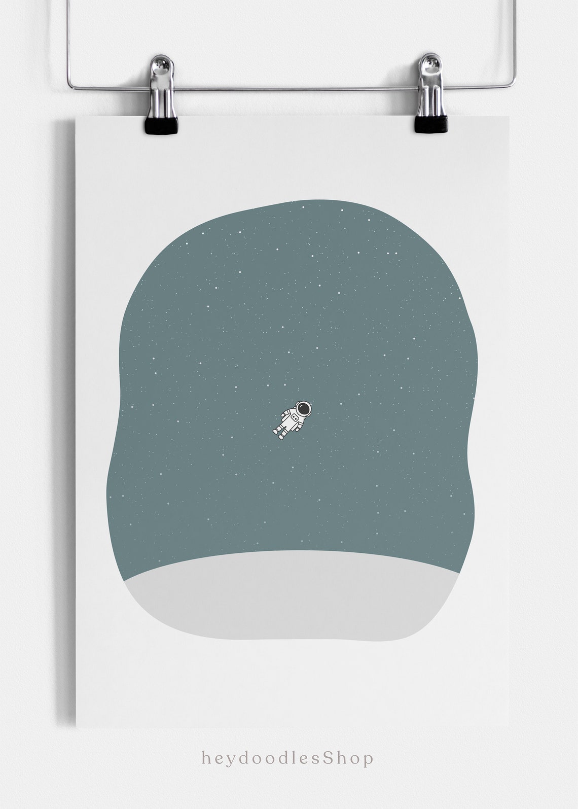 Spaceman Printable Wall Art Astronaut in Space Wall Art | Etsy