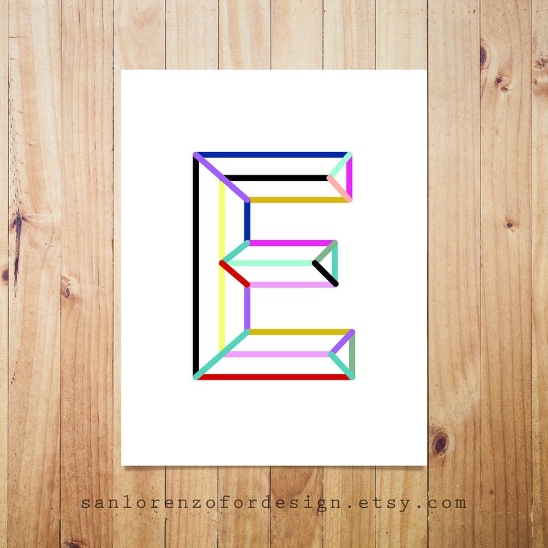 Initial Decor Nursery Initial Nursery Decor Letter E Wall | Etsy