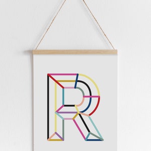 Initial Decor Nursery, Initial Nursery Decor, Letter R Wall Art ...
