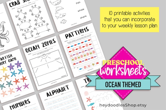 Preschool Worksheets Homeschool Printable Activities for | Etsy