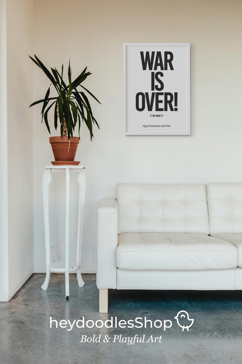 War is Over Printable Wall Art John Lennon Quote Poster Happy Christmas ...