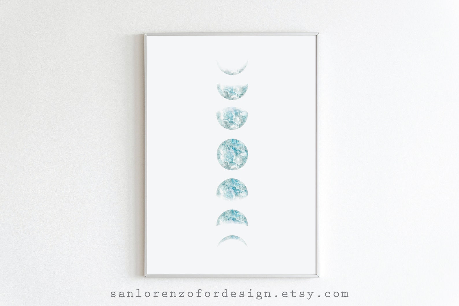 Moon Phases Printable Wall Art Moon Phases Wall Art - Etsy