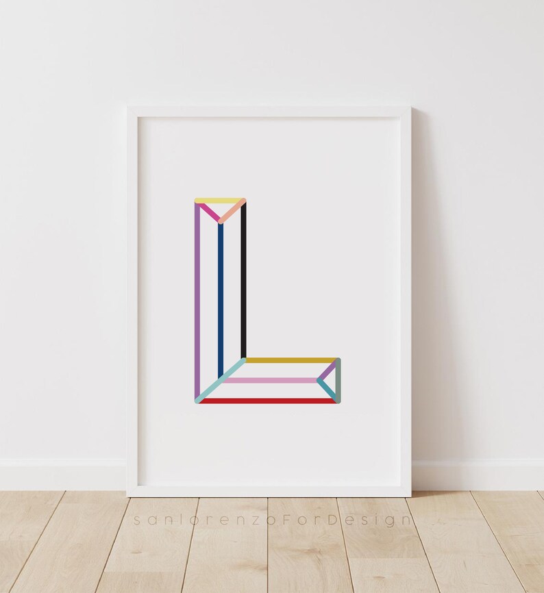 Initial Decor Nursery Initial Nursery Decor Letter L Wall - Etsy