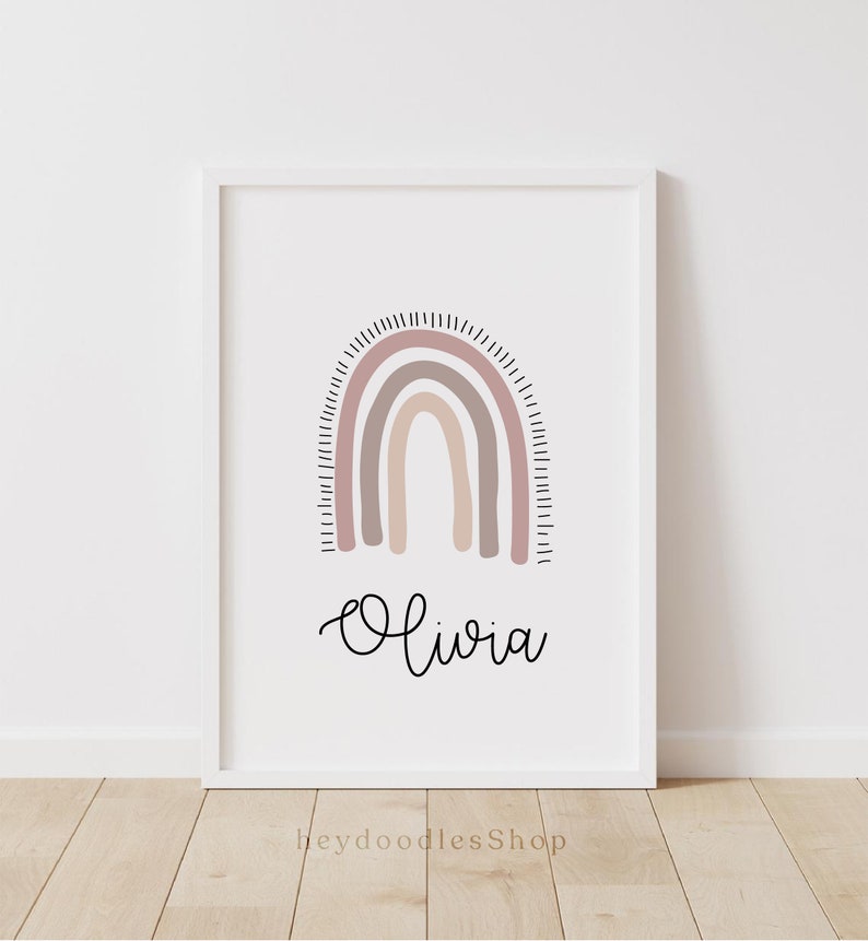 Rainbow Name Printable Custom Name Personalize Name Print | Etsy
