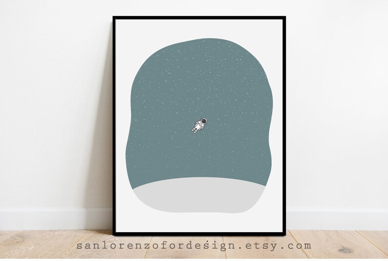 Spaceman Printable Wall Art Astronaut in Space Wall Art | Etsy