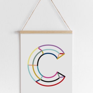 Initial Decor Nursery, Initial Nursery Decor, Letter C Wall Art ...
