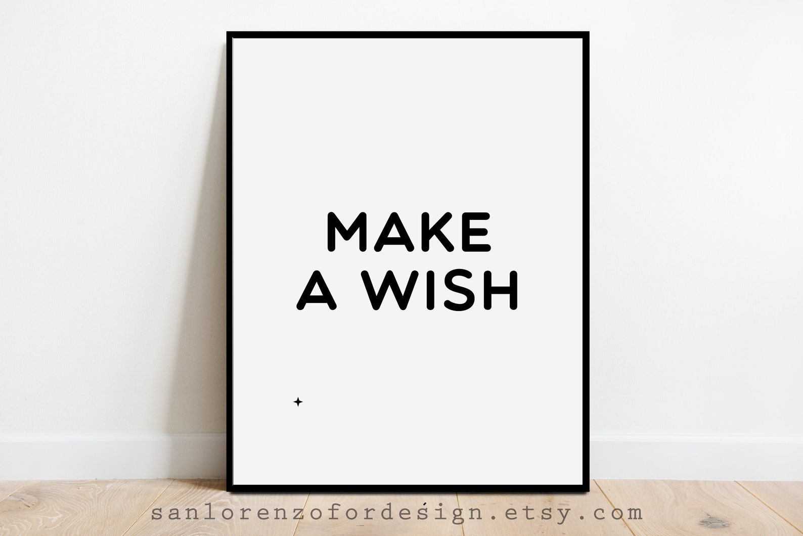 Make a wish Printable Wall Art Motivational Quote | Etsy