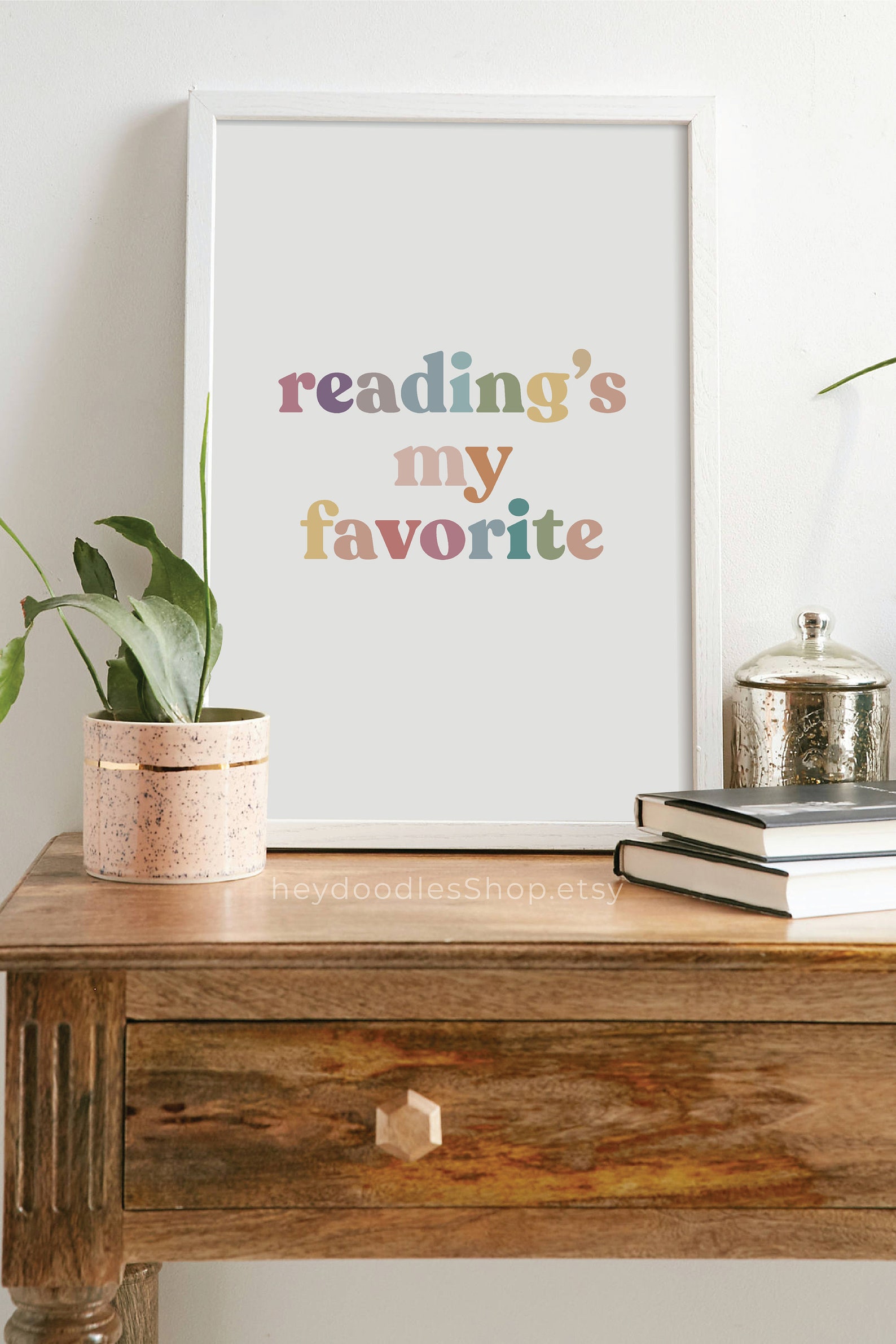 Reading Nook Printable Book Nook Wall Art Reading's My | Etsy