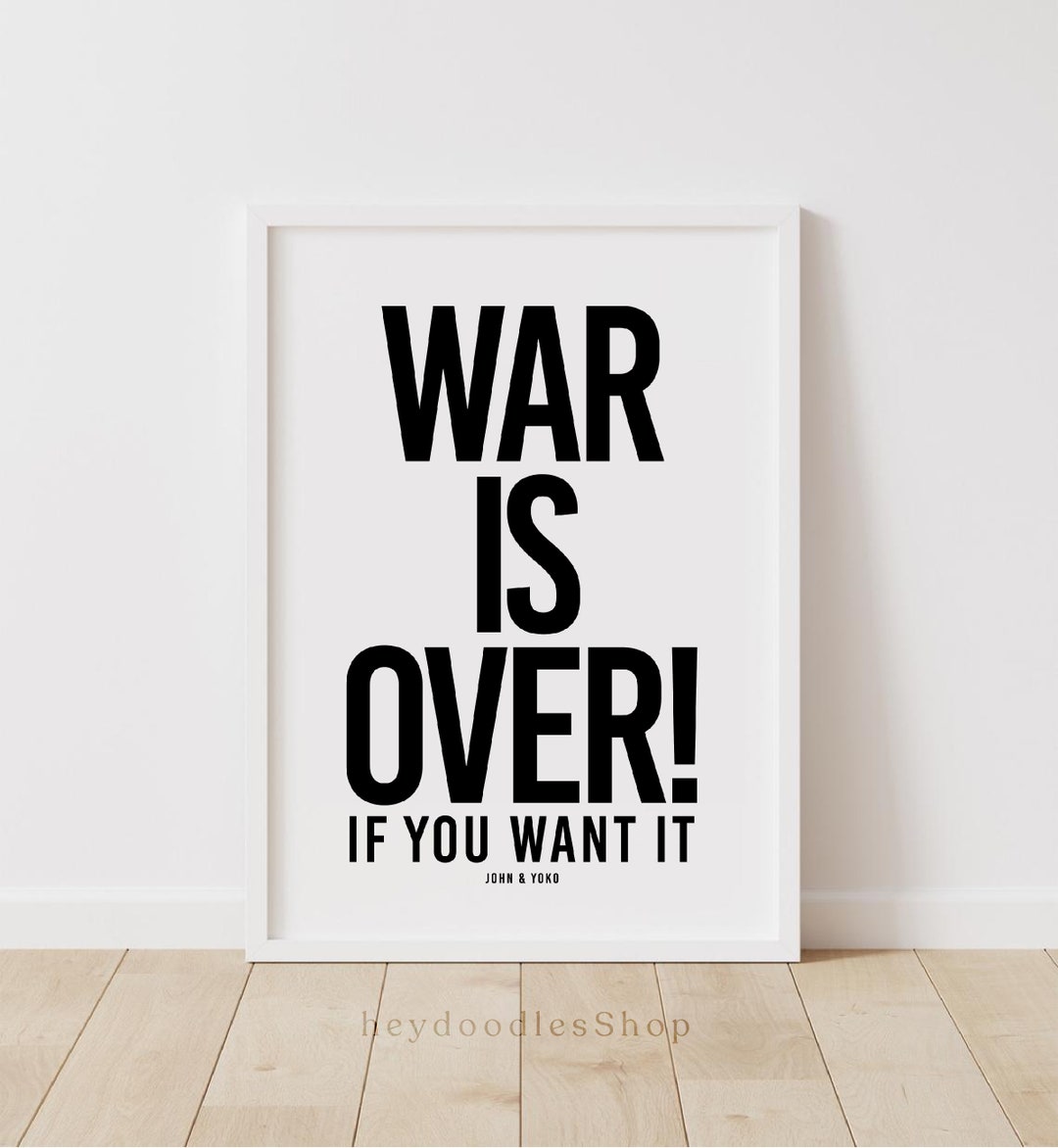 War is Over, Printable, Wall Art, John Lennon, Yoko Ono, Happy ...