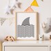 Shark Fin Printable Wall Art Nautical Nursery Decor Shark - Etsy