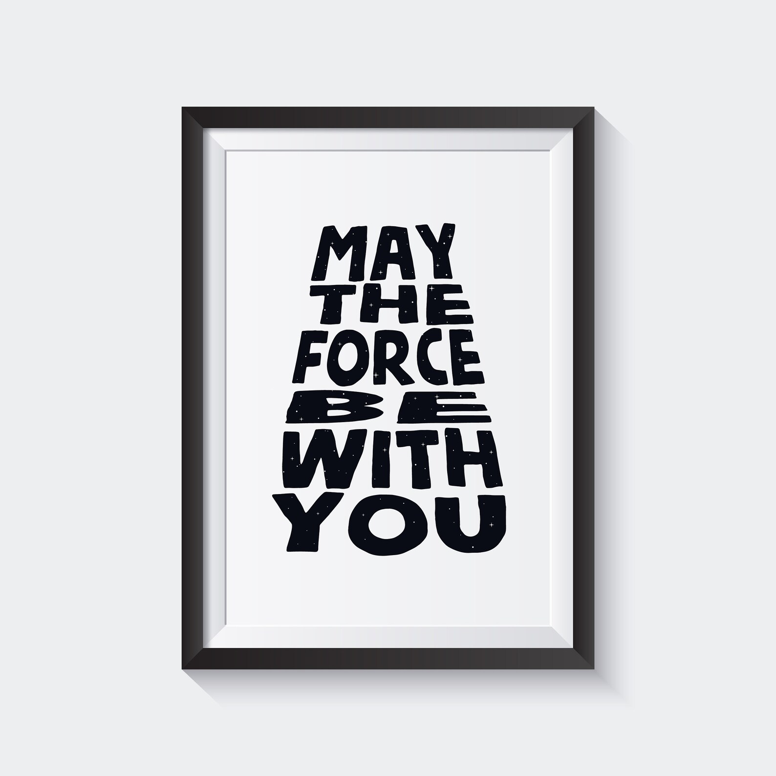 May the Force Be With You Print Star Wars Nursery Wall Art - Etsy