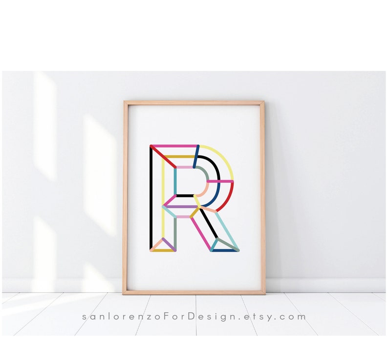 Initial Decor Nursery Initial Nursery Decor Letter R Wall | Etsy