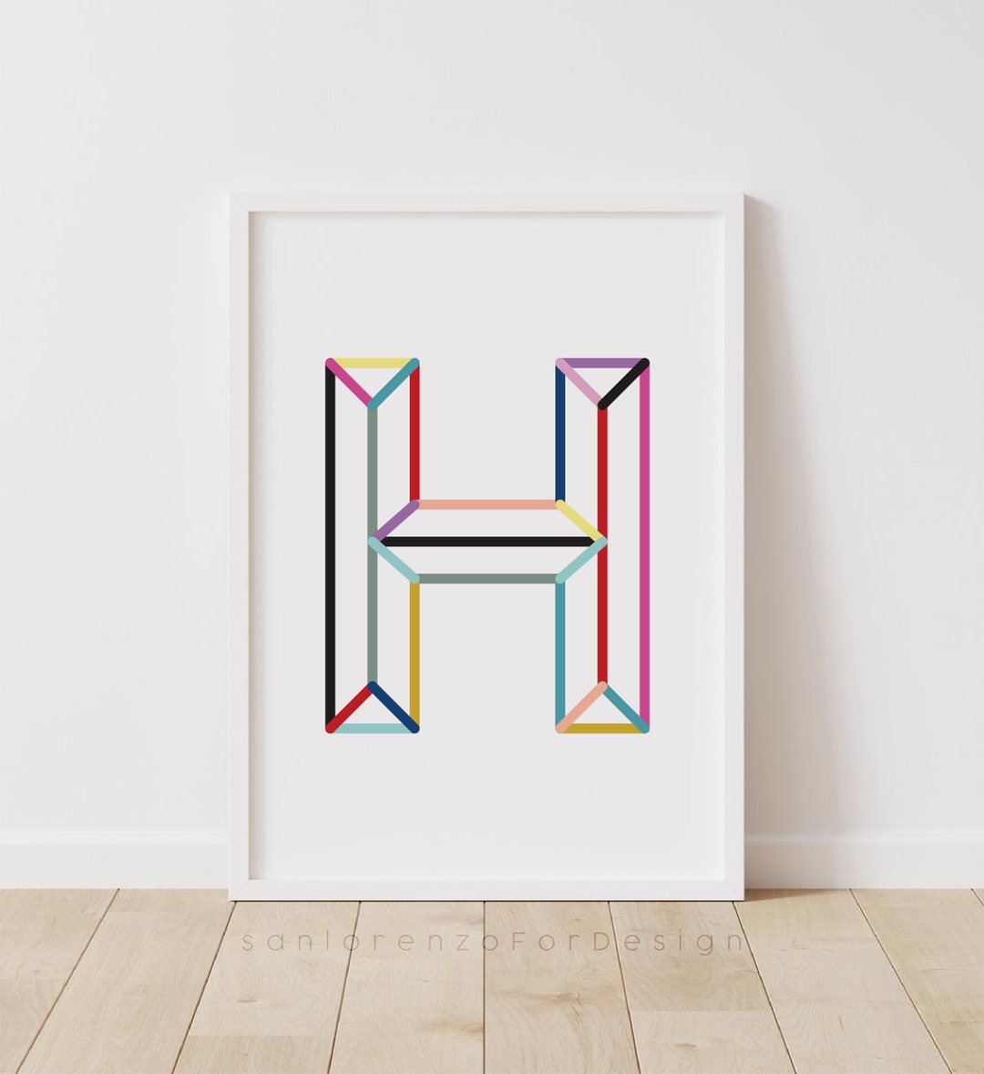Initial Decor Nursery, Initial Nursery Decor, Letter H Wall Art ...