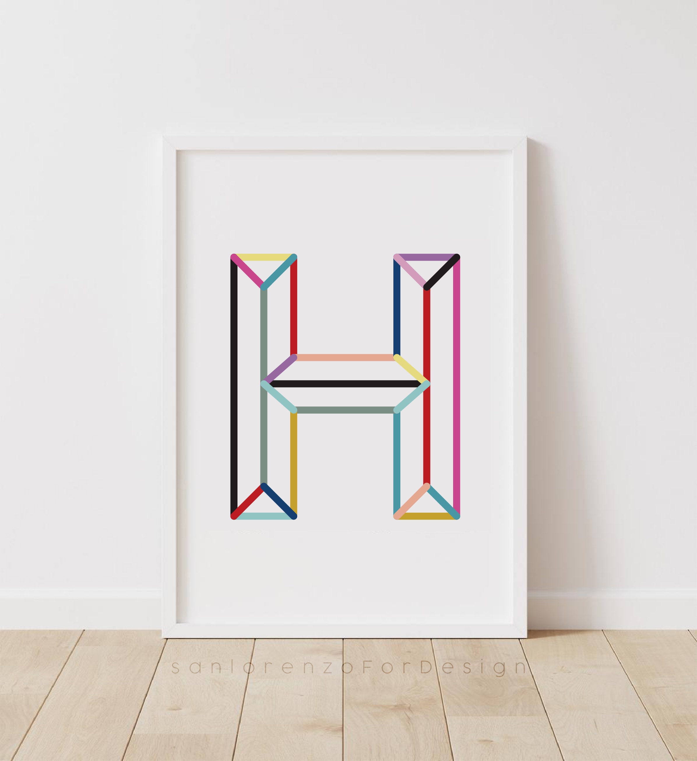 Initial Decor Nursery Initial Nursery Decor Letter H Wall | Etsy