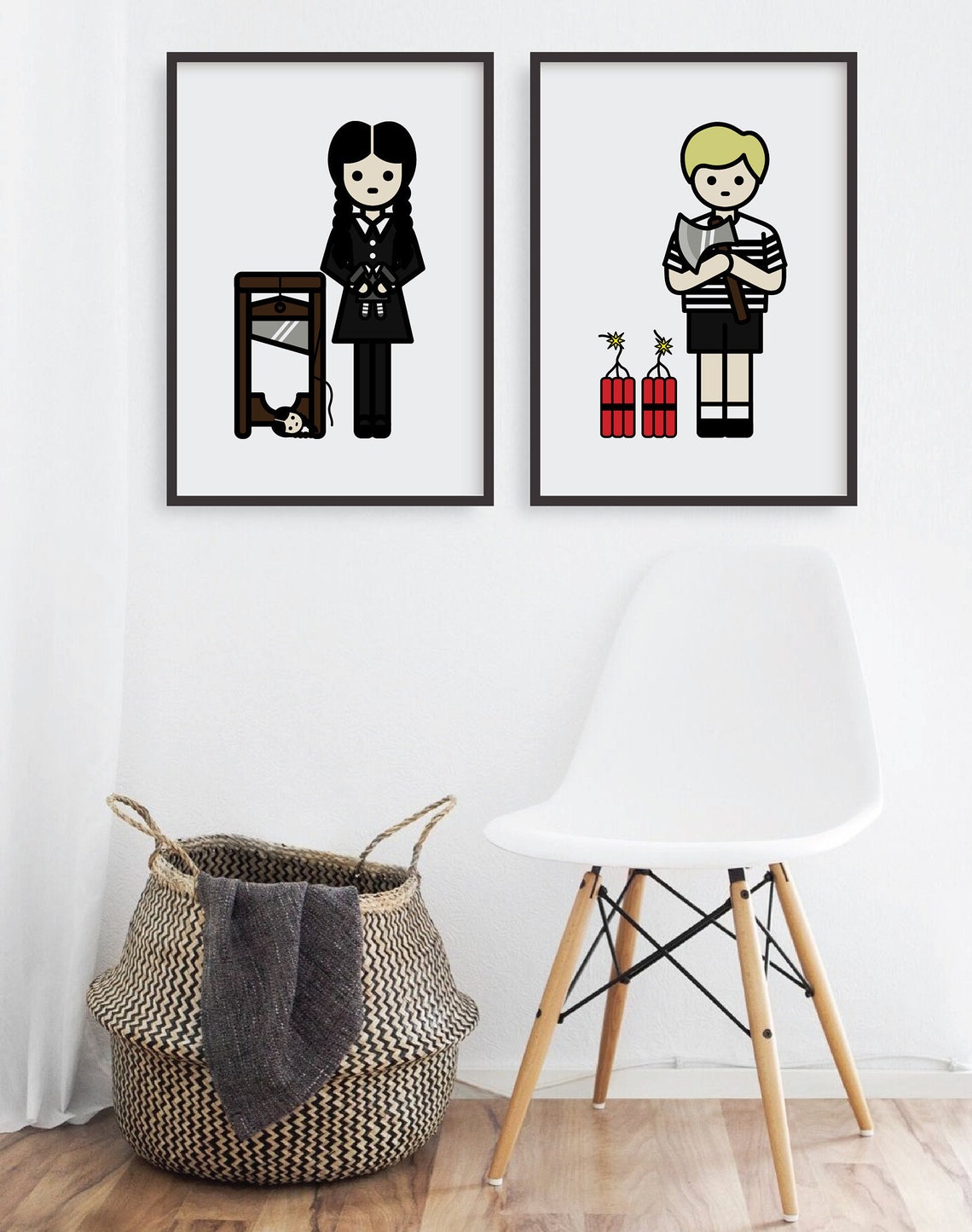 Addams Kids, Halloween Printable Wall Art, Halloween Addams Family ...