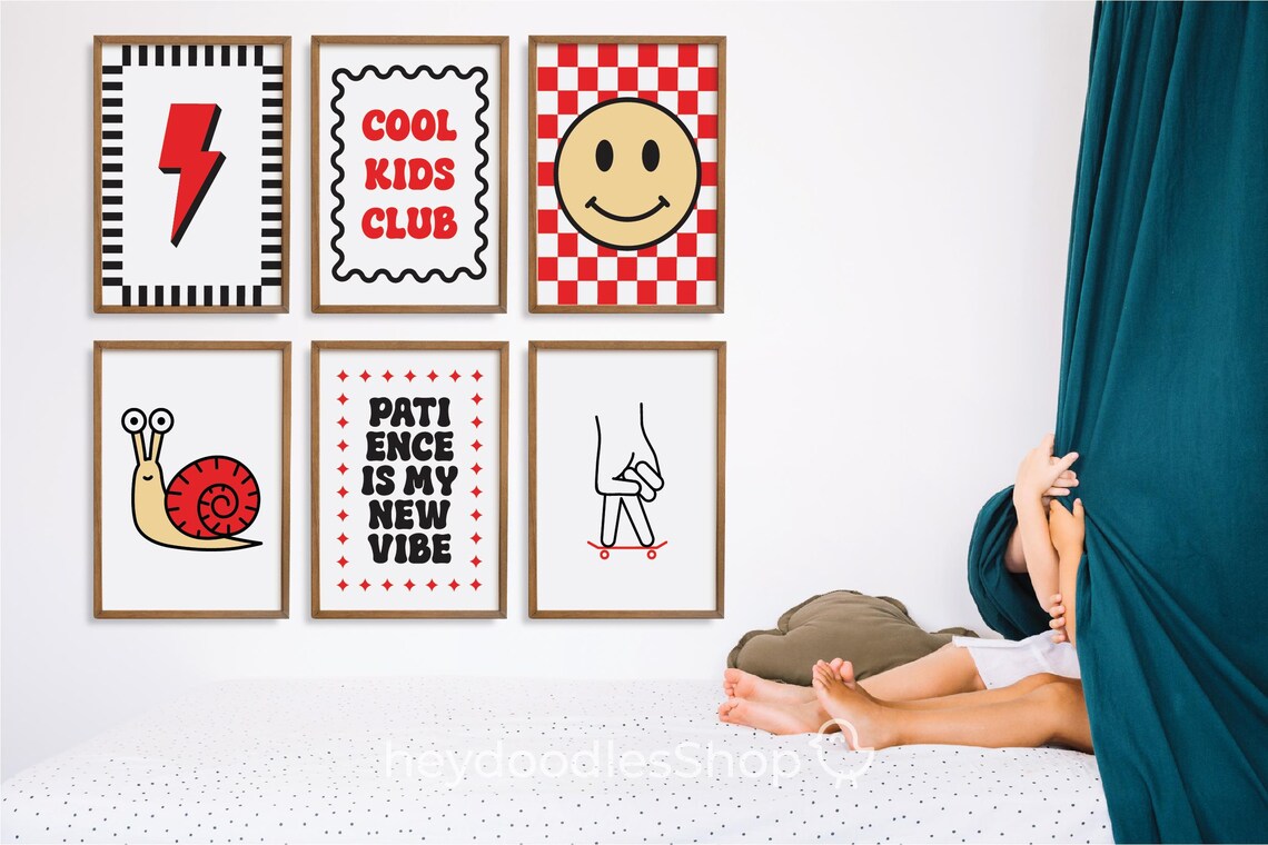 Boy Room Printable Wall Art Set Nursery Wall Art Big Boy Room Decor ...