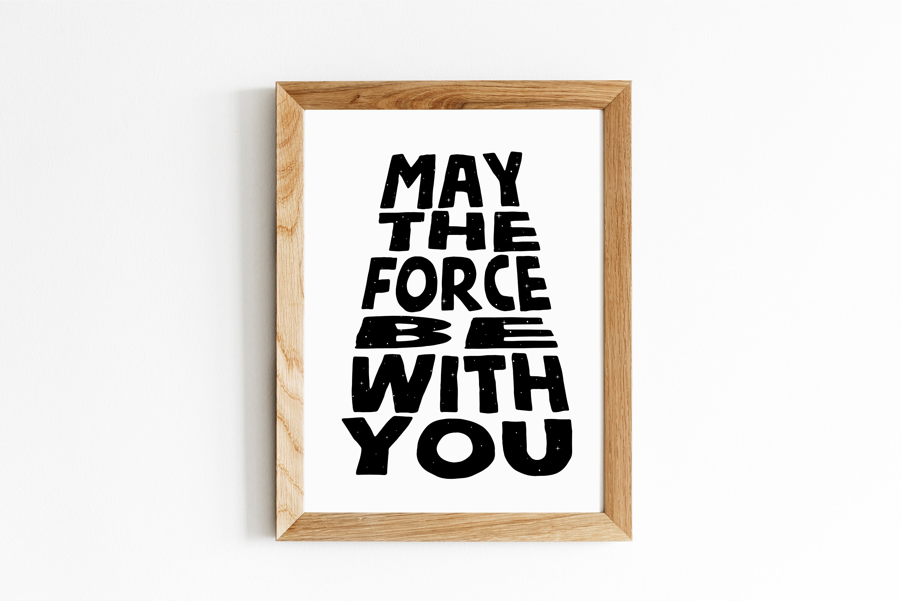 Star Wars for Kids May the Force Be With You Star Wars Wall | Etsy