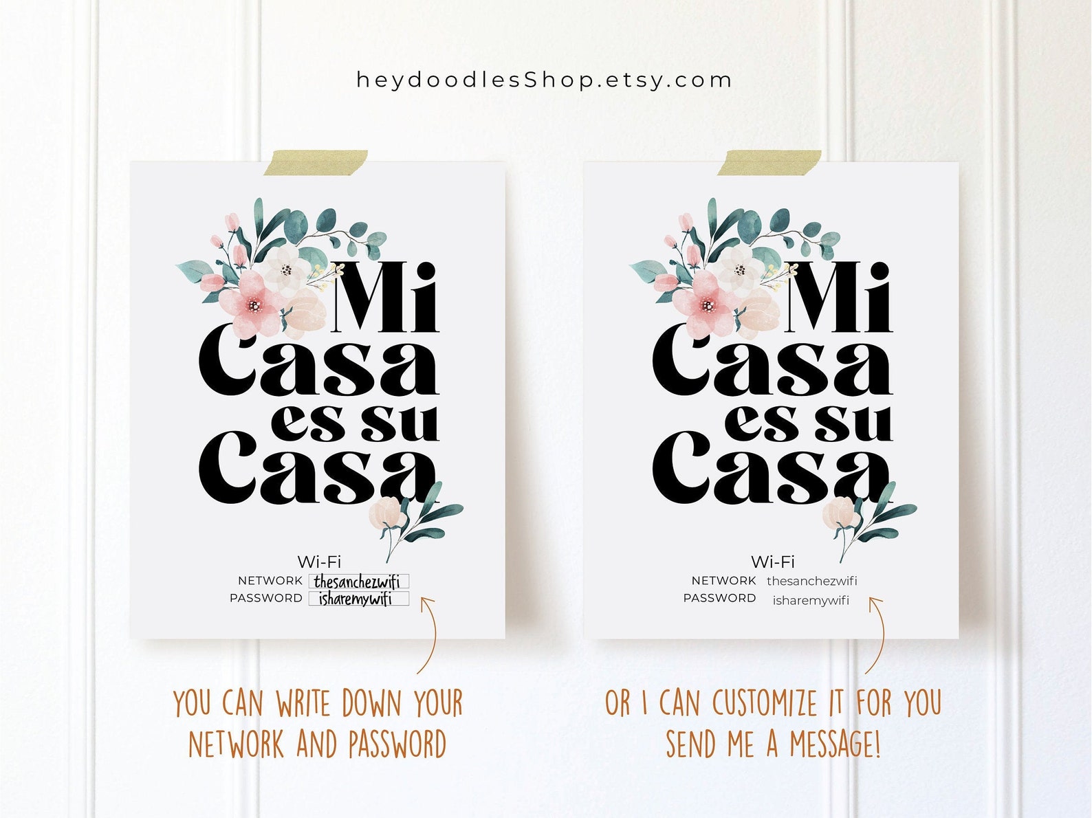 Mi Casa es su Casa Sign Décoration de chambre damis Wifi - Etsy France