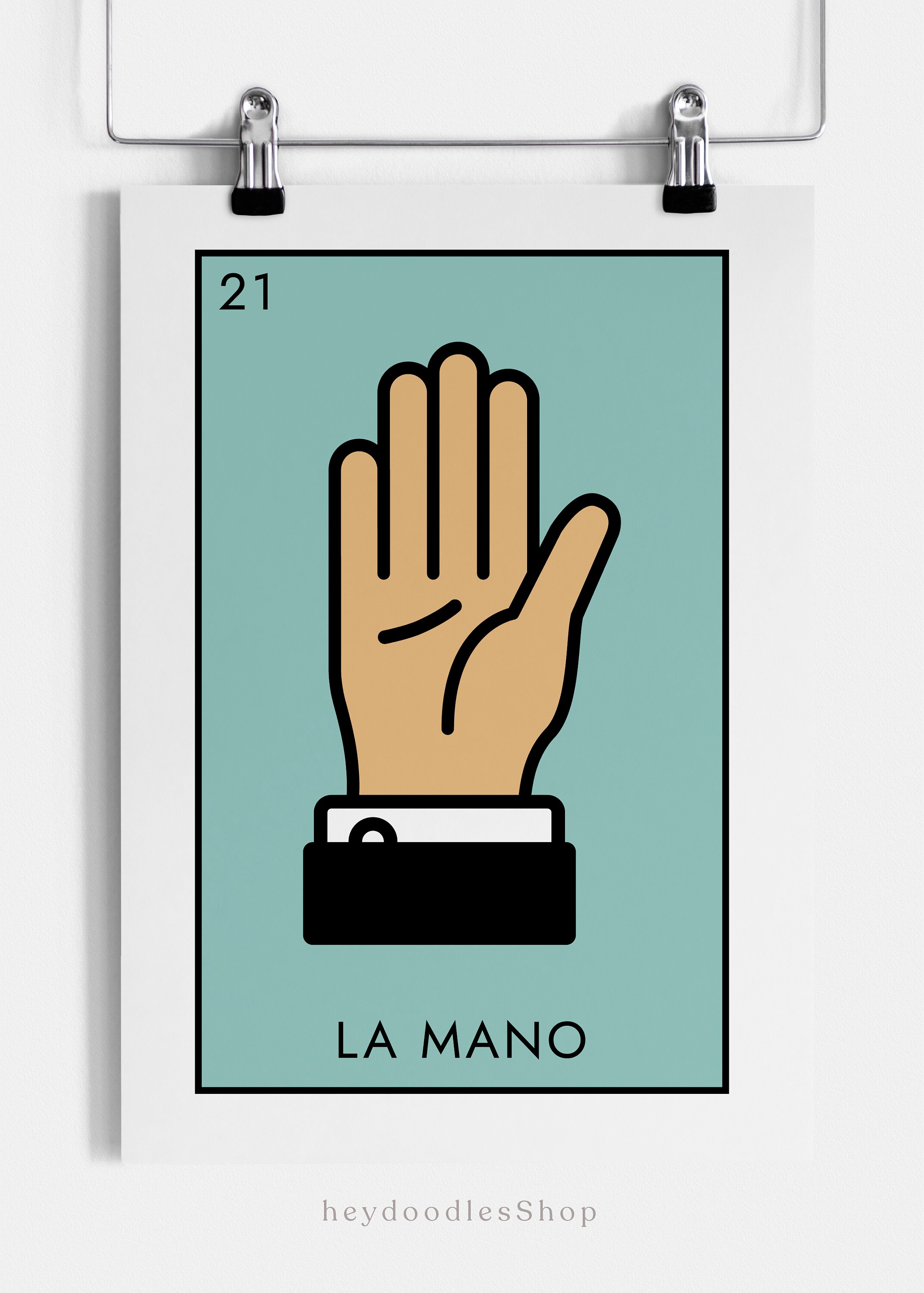 Loteria Mexicana La Mano Printable Wall Art Mexican Folk Art | Etsy UK