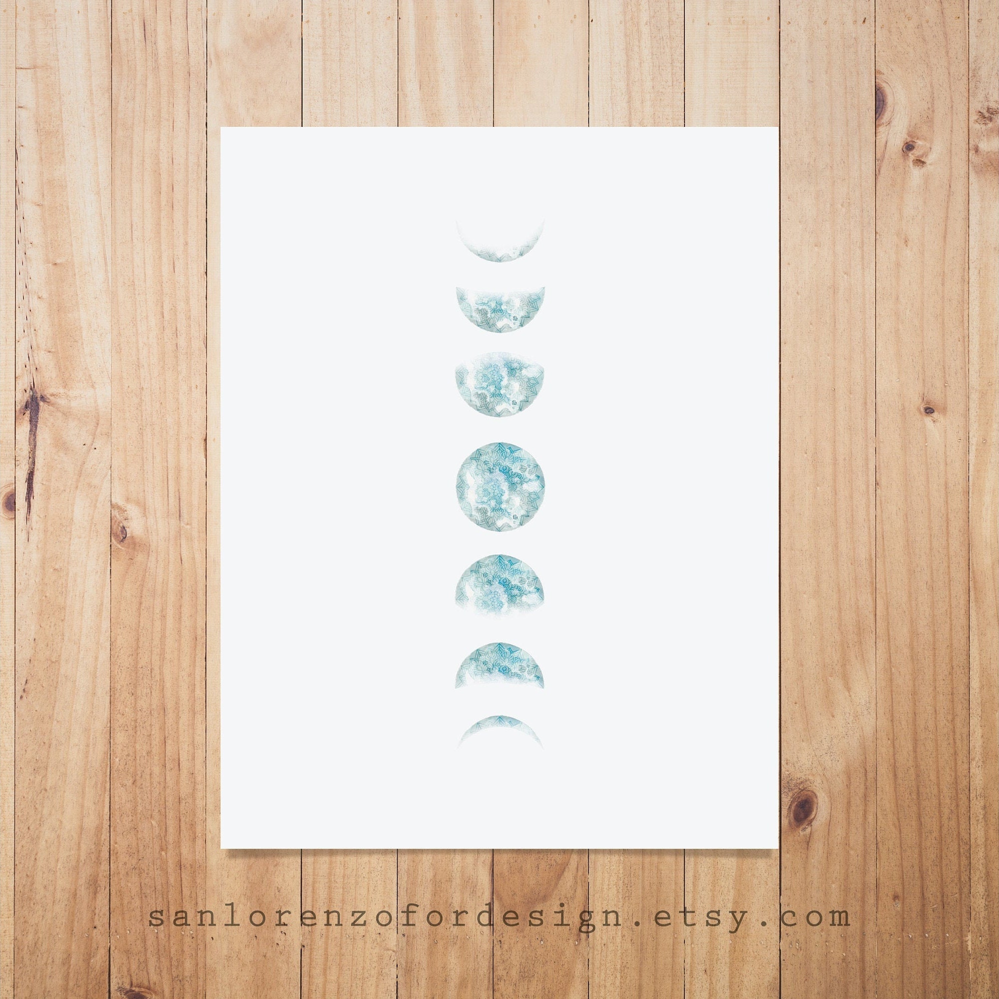 Moon Phases Printable Wall Art Moon Phases Wall Art | Etsy