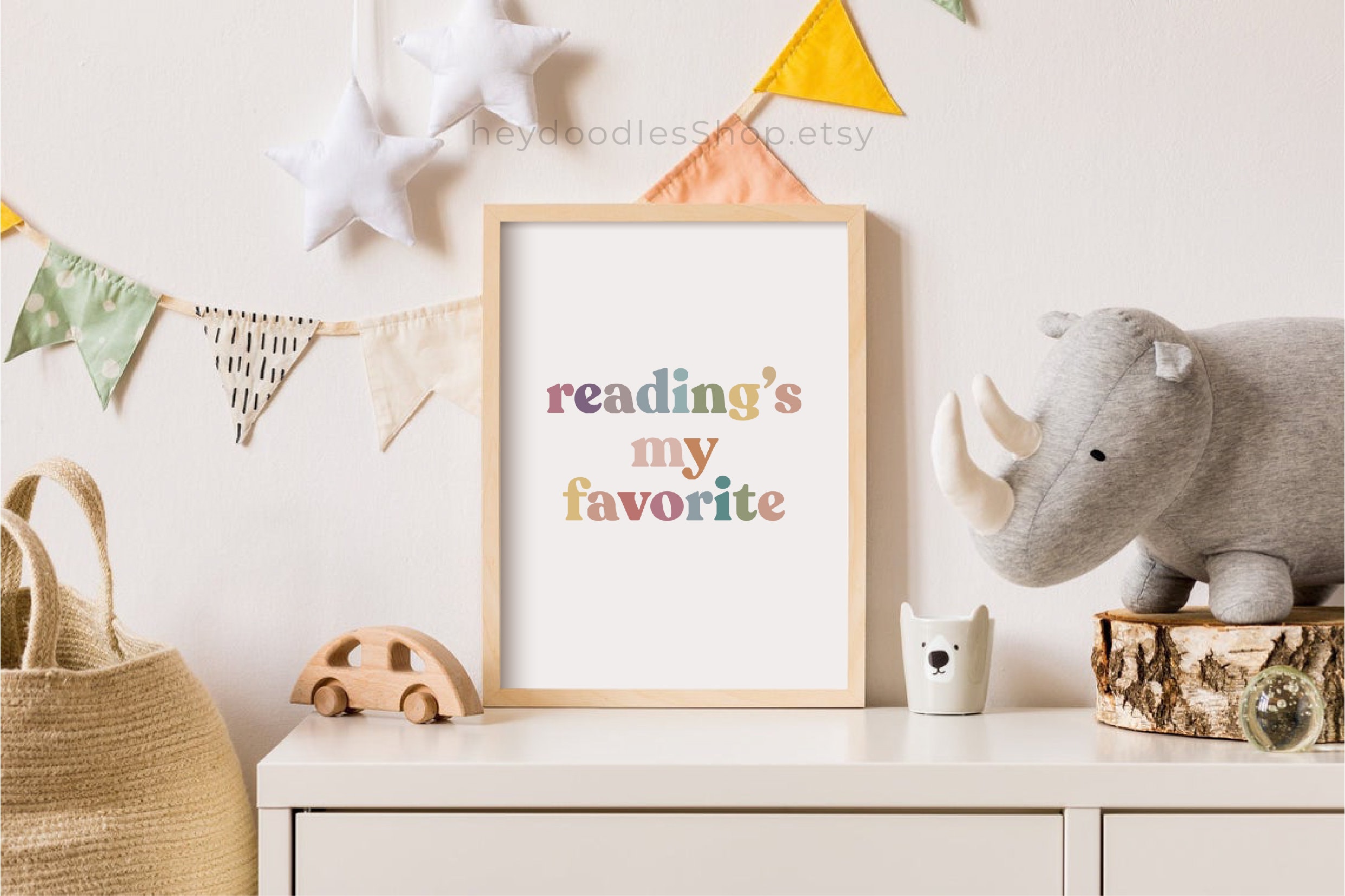Reading Nook Printable Book Nook Wall Art Reading's My | Etsy