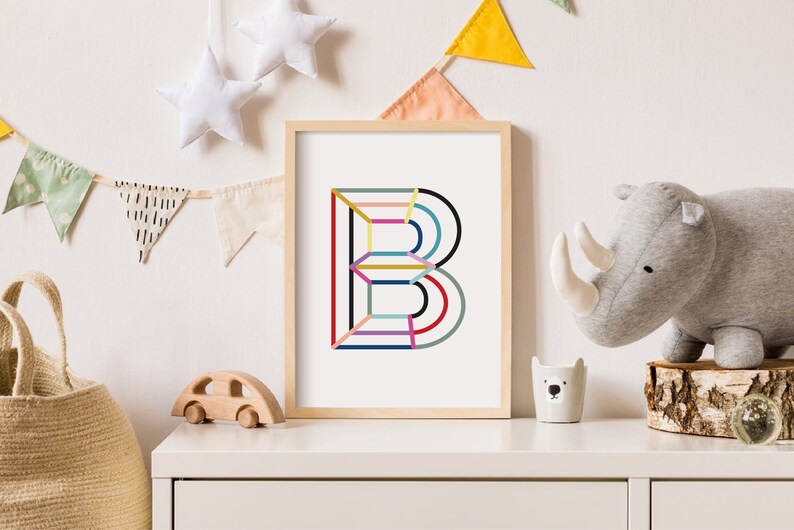 Initial Decor Nursery Initial Nursery Decor Letter B Wall | Etsy